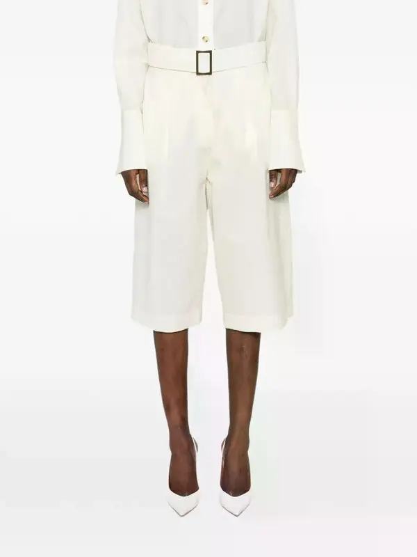 BATAKOVIC Buckle Pleated Textured Shorts