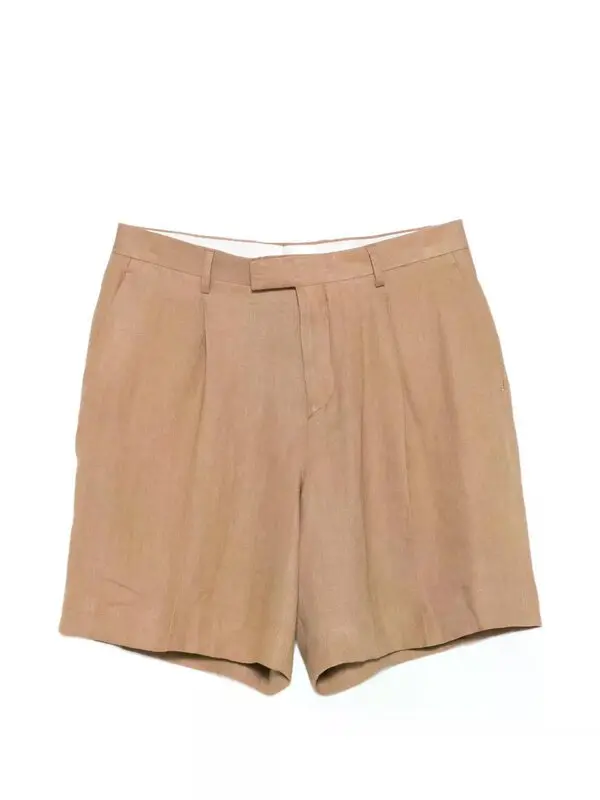 LARDINI Pleated Shorts - Brown