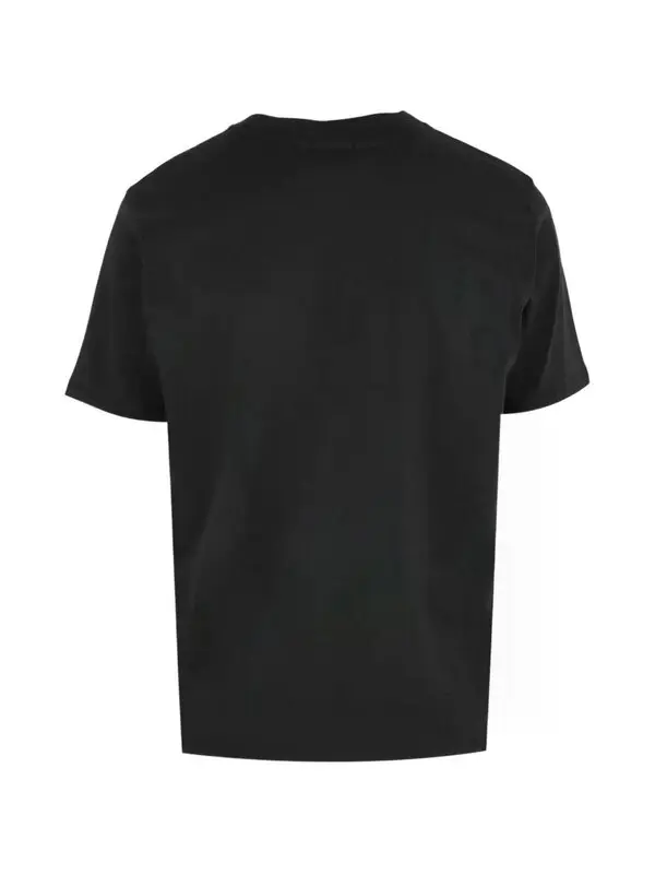 FAMILY FIRST Crew-neck Embroidery T-shirt - Black