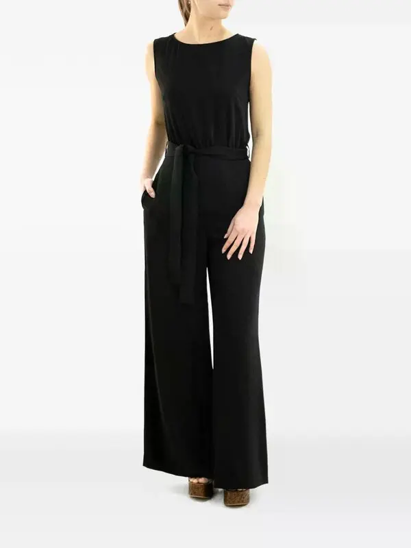 P.a.r.o.s.h Tie-waist Jumpsuit - Black