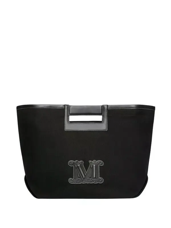 Max Mara Logo-applique Shoulder Bag - Black
