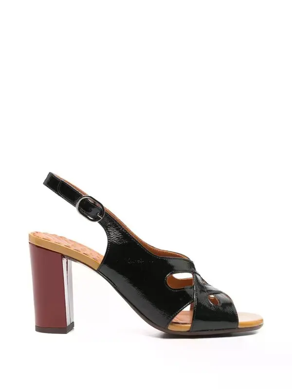 Chie Mihara Cutout Slingback Sandals - Black