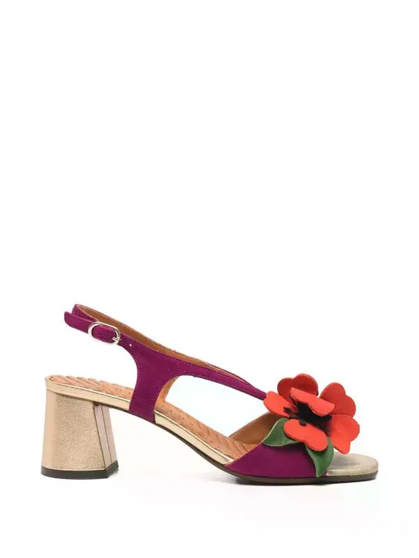 Chie Mihara Floral Sandals - Purple