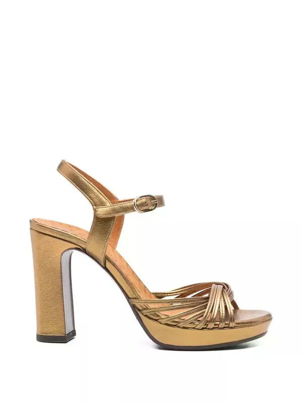 Chie Mihara Woven Platform Sandals - Gold