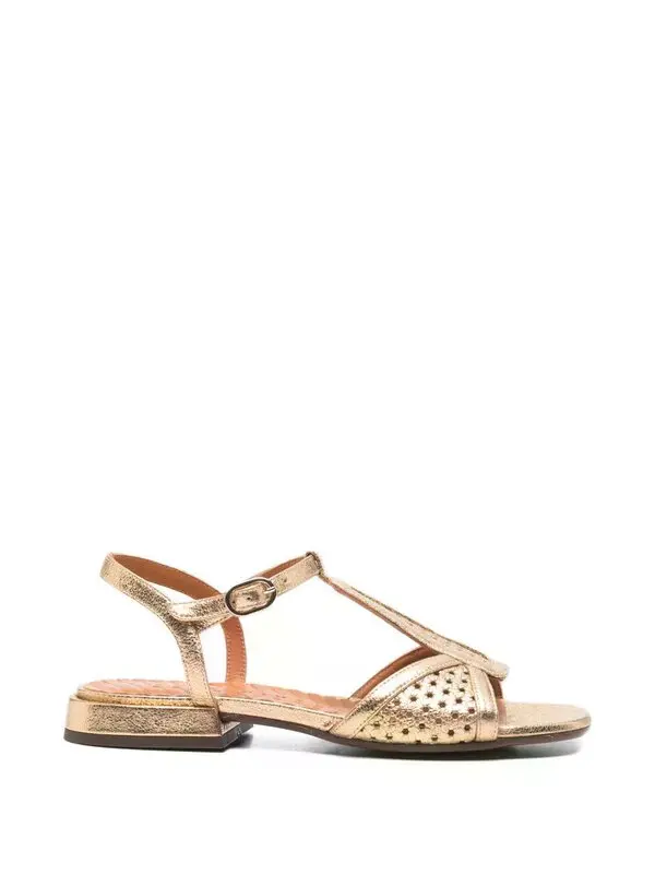 Chie Mihara Perforated Tuchica Sandals - Gold