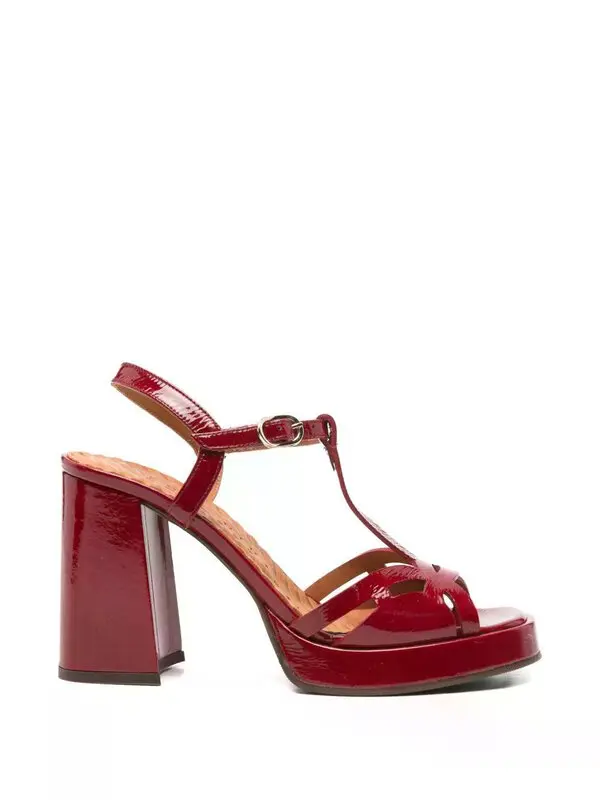 Chie Mihara T-strap Platform Sandals - Red