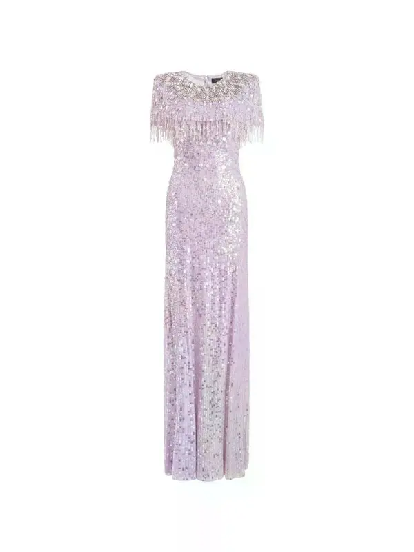 Jenny Packham Eugenie Sequin-embellished Gown - Purple