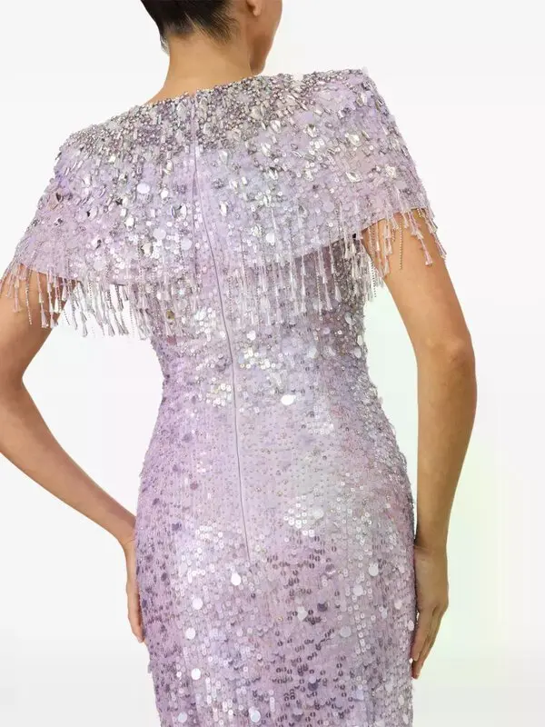 Jenny Packham Eugenie Sequin-embellished Gown - Purple