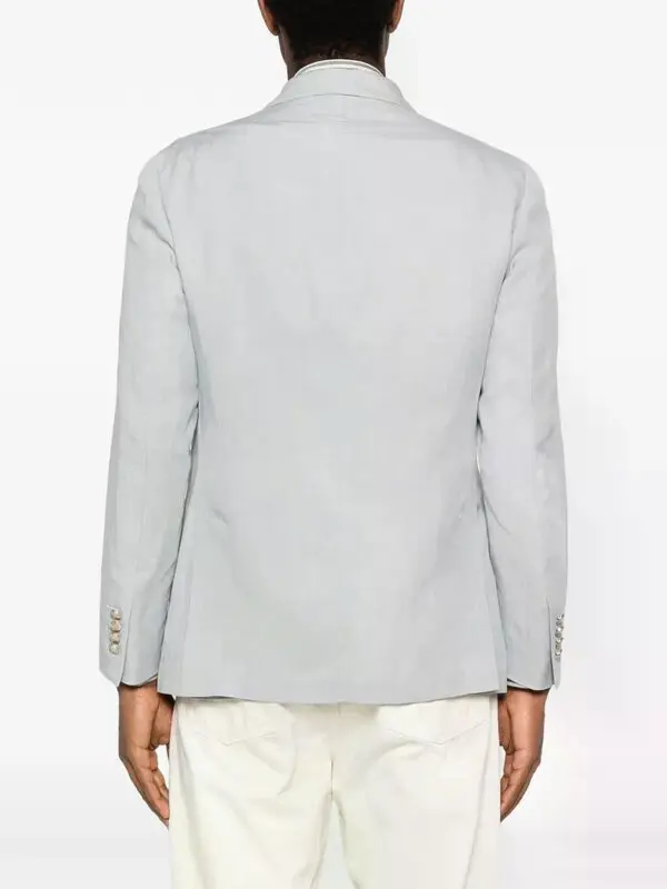 Eleventy Double-breasted Pocket Jacket - Blue