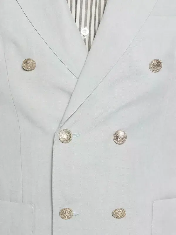 Eleventy Double-breasted Pocket Jacket - Blue