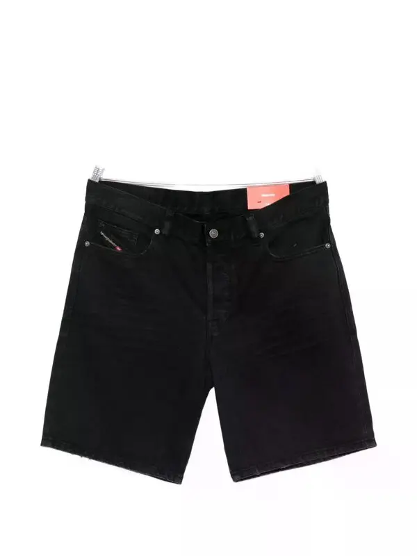 DIESEL® Button-fastening Regular Fit Shorts - Black