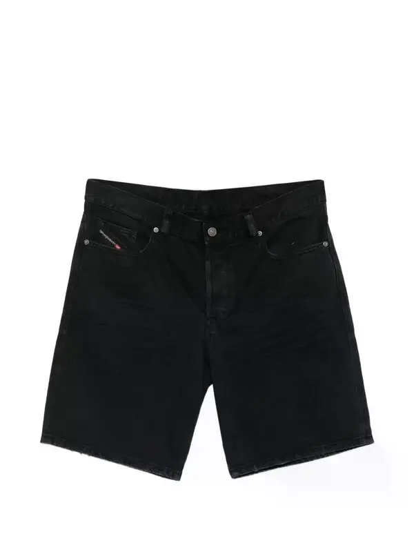 DIESEL® Button-fastening Regular Fit Shorts - Black