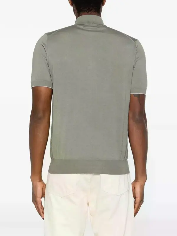 Brunello Cucinelli Short-sleeved Buttoned Polo Shirt - Green