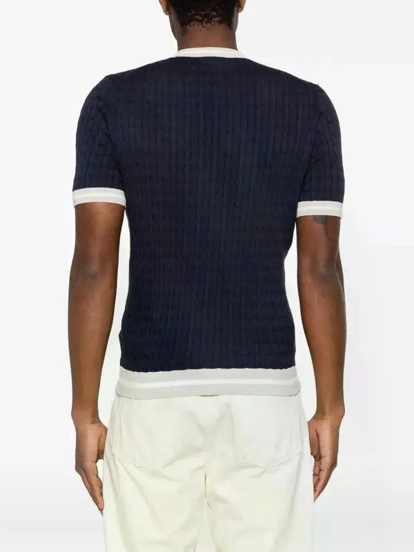 Eleventy Cable-knit T-shirt - Blue