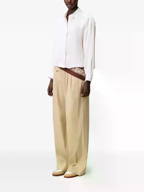 Claudie Pierlot Classic Collar Shirt With Gold-tone Hardware