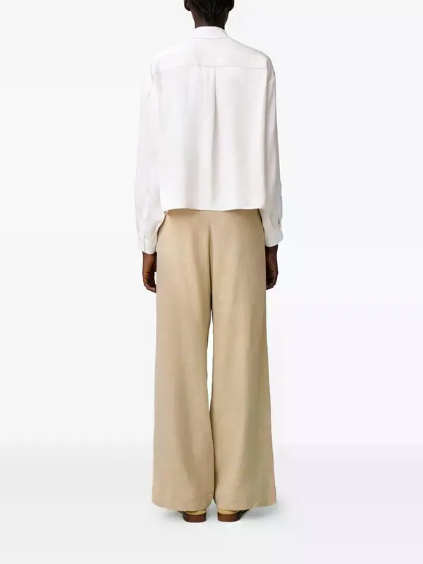 Claudie Pierlot Classic Collar Shirt With Gold-tone Hardware
