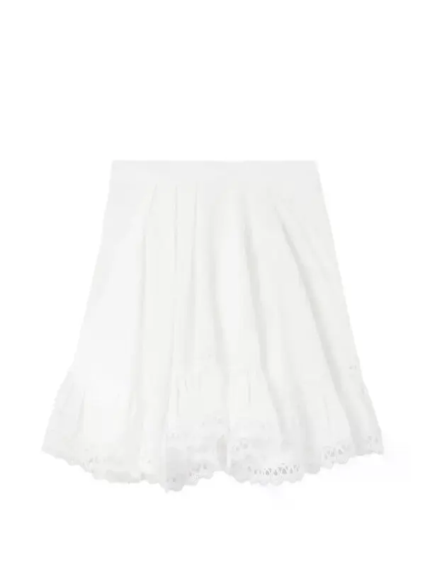 Claudie Pierlot Ruffled A-line Skirt - White