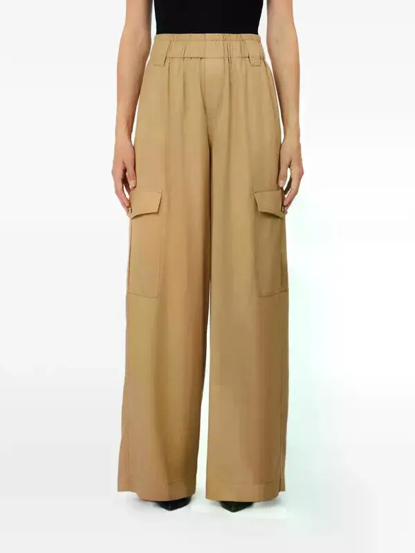Liu Jo Cargo-pocket Palazzo Trousers - Neutrals