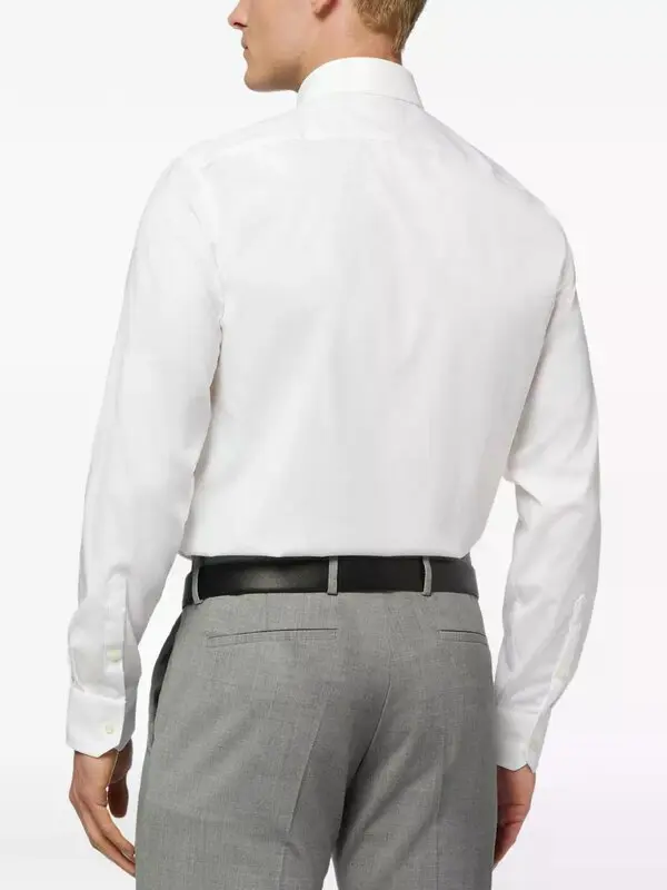 Boggi Milano Slim Fit Pinpoint Cotton Shirt