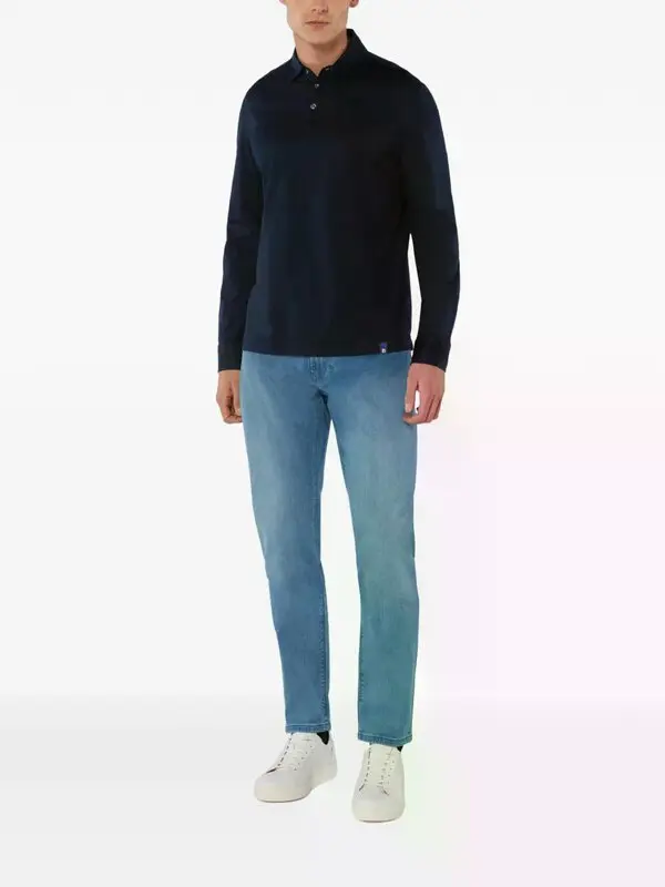 Boggi Milano Long-sleeve Cotton Polo
