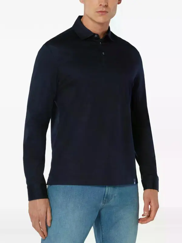 Boggi Milano Long-sleeve Cotton Polo