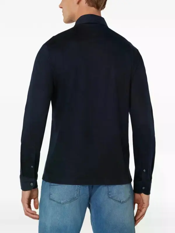 Boggi Milano Long-sleeve Cotton Polo