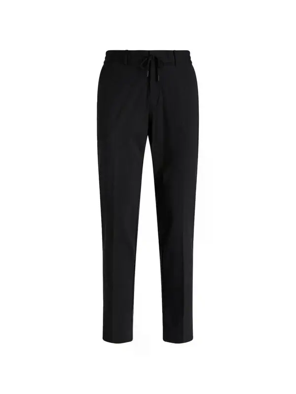 Boggi Milano Drawstring Tailored Trousers - Black