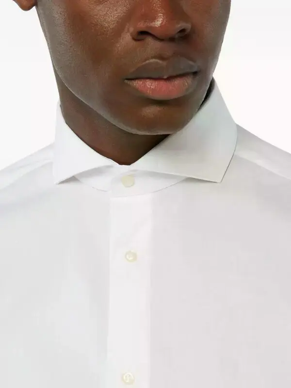 Boggi Milano Naples-collar Pinpoint Shirt - White