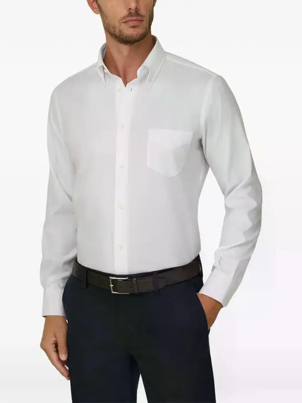 Boggi Milano Regular Fit Pinpoint Cotton Shirt