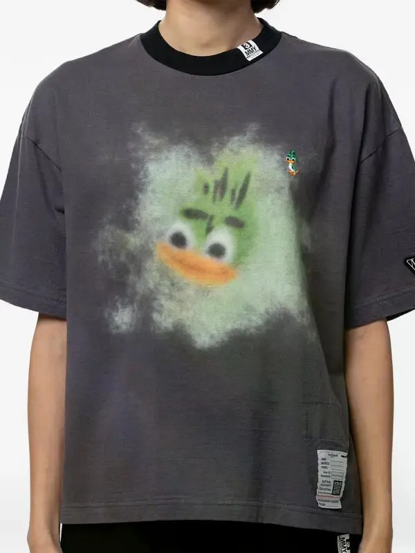 Mihara Yasuhiro Printed Ringer T-shirt - Grey
