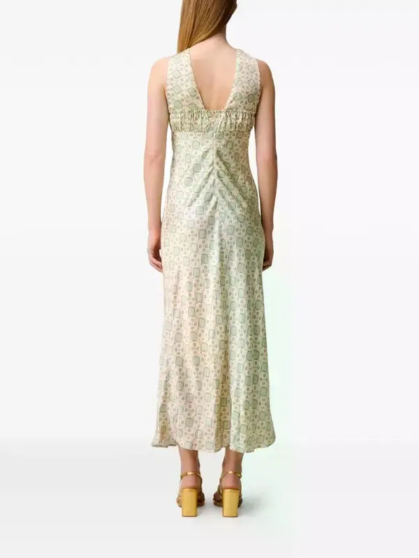 Claudie Pierlot Printed Drawstring-detail Dress