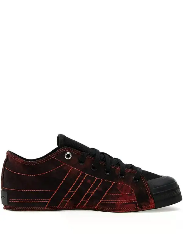 Y3 Tie-dye Detail Low Top Trainers - Black