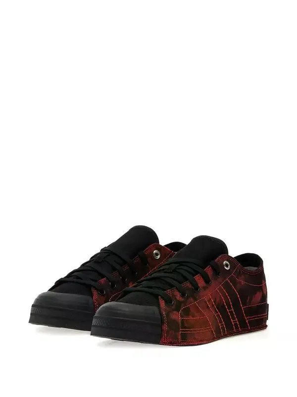 Y3 Tie-dye Detail Low Top Trainers - Black