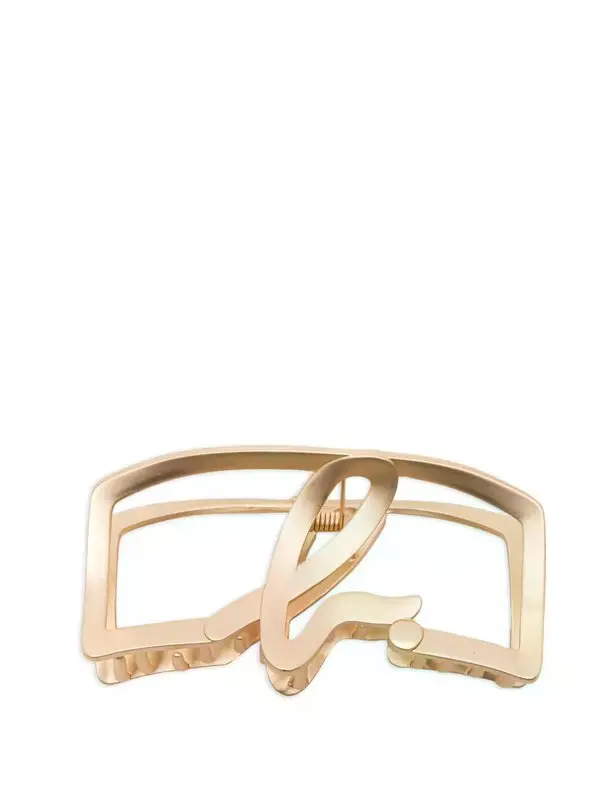 AGNES B. Logo-plaque Hair Clip - Gold
