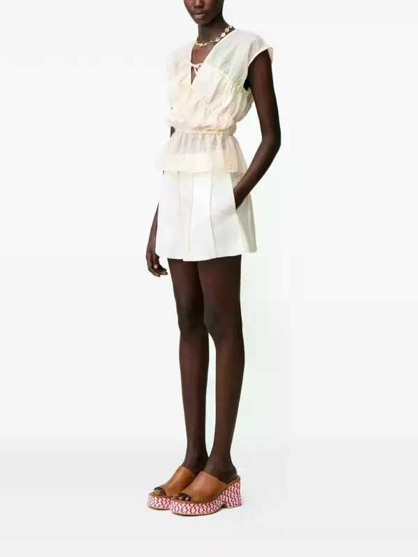 Claudie Pierlot Topstitched Seam Shorts