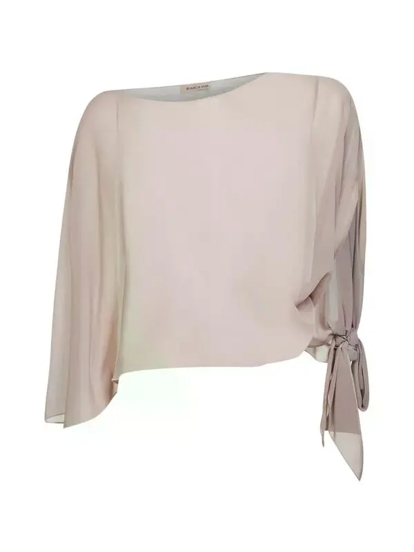 BLANCA VITA Boat-neck Stole - Neutrals