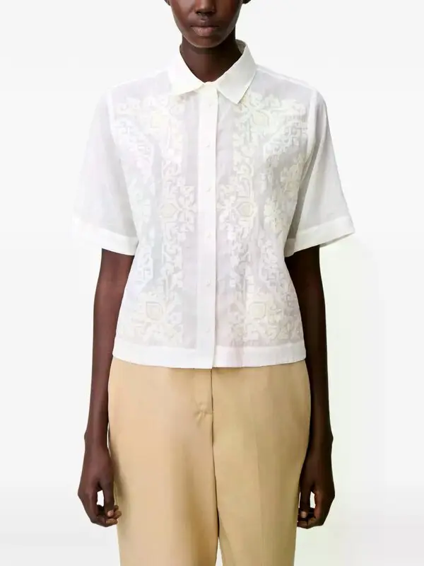 Claudie Pierlot Embroidered Cotton Shirt