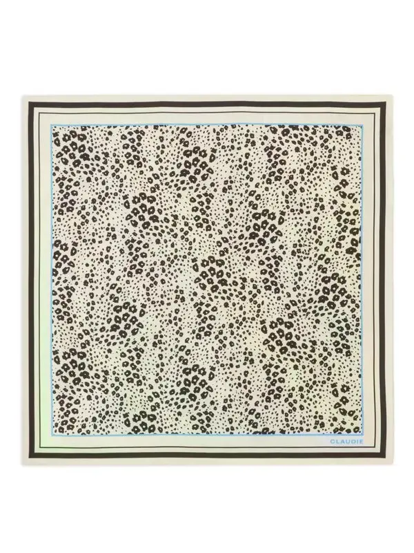 Claudie Pierlot Leopard Print Border Scarf - Neutrals