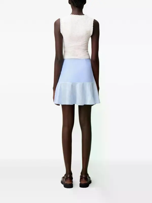 Claudie Pierlot Striped A-line Skirt With Embroidery