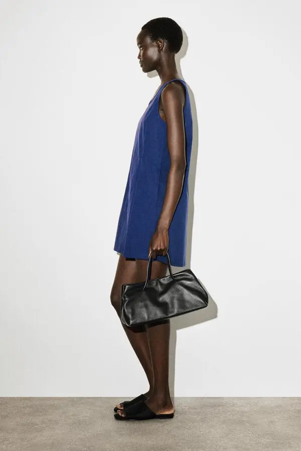 Cos Paneled Nylon Mini Dress - Blue