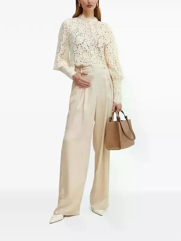 Bardot Flower-lace Blouse