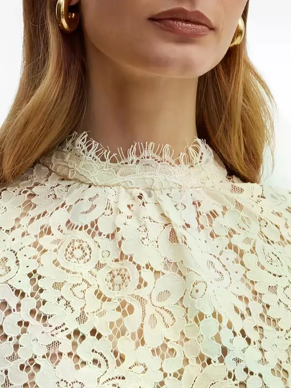 Bardot Flower-lace Blouse