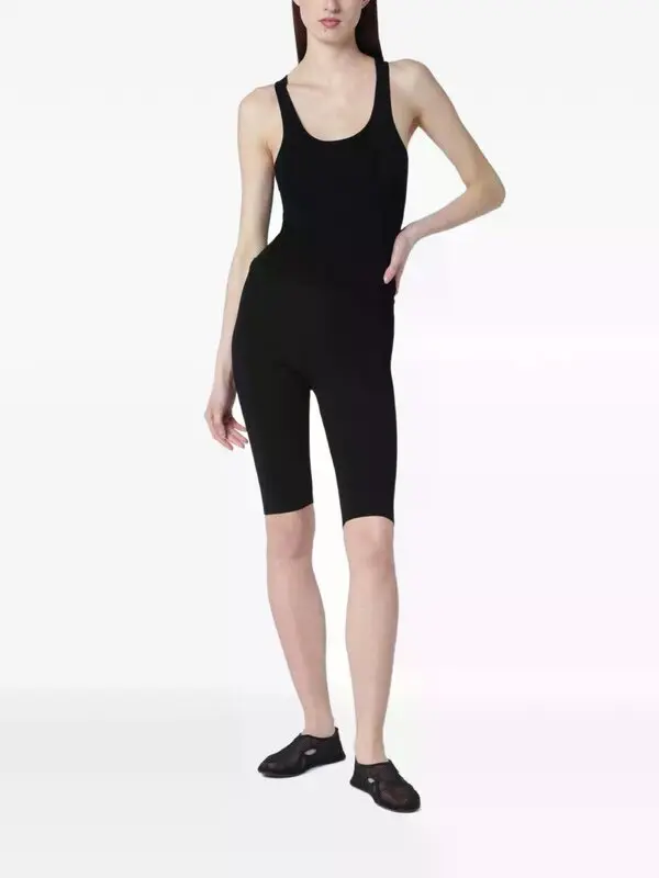 ENTIRE STUDIOS Knit Capri Shorts - Black