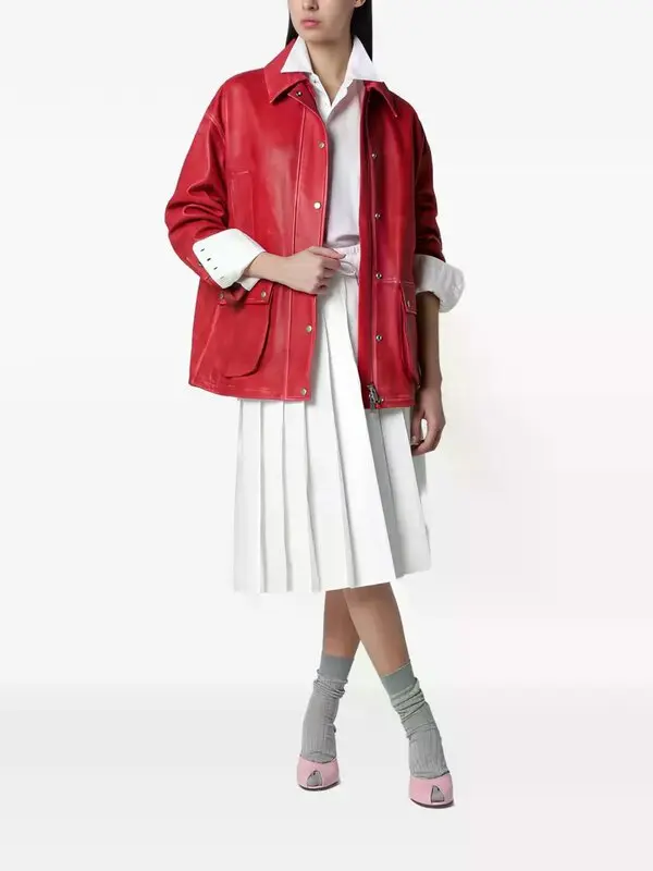 HALFBOY Leather Buttoned Jacket
