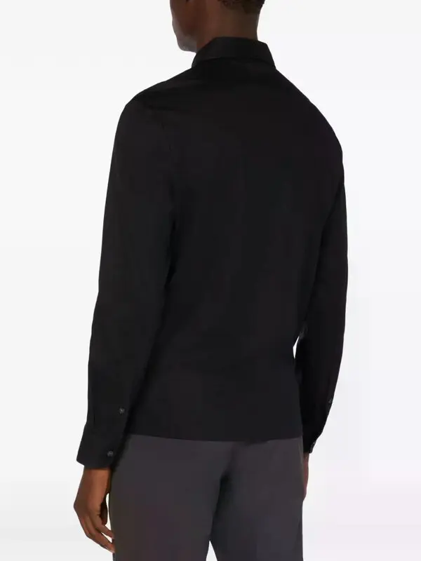 Boggi Milano Long-sleeve Polo Shirt - Black