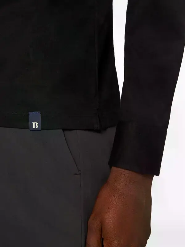 Boggi Milano Long-sleeve Polo Shirt - Black