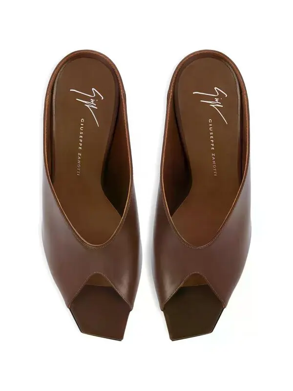 GIUSEPPE ZANOTTI Square-toe Leather Sandals