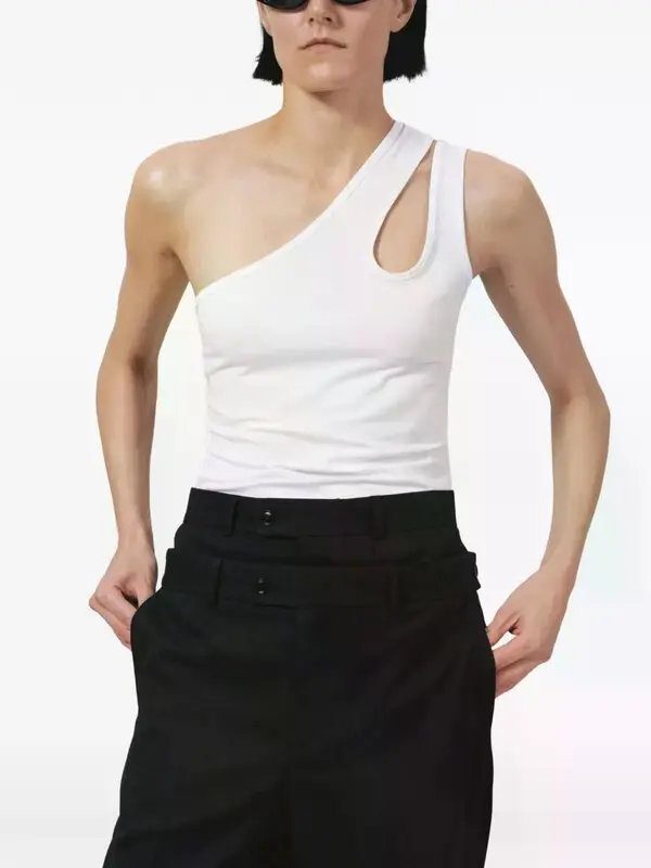 BETTTER One-shoulder Tank Top With Cut-out Detail - White