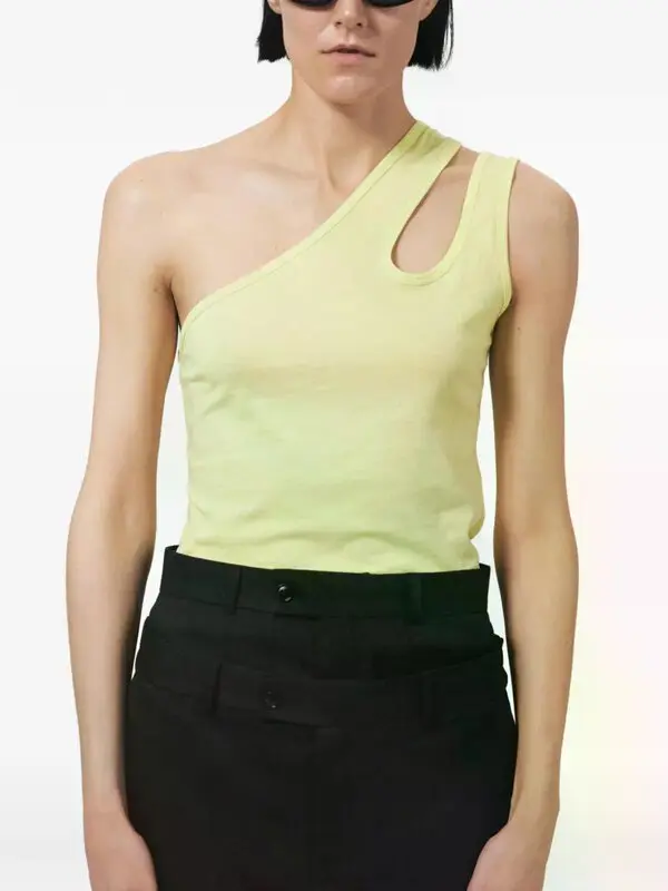 BETTTER One-shoulder Tank Top With Cut-out Detail - Yellow