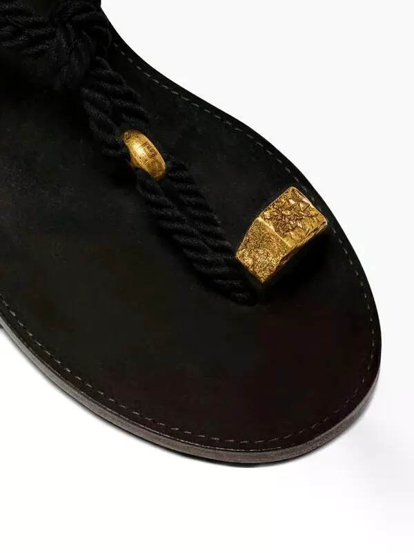 Balmain Rope Flat Sandals